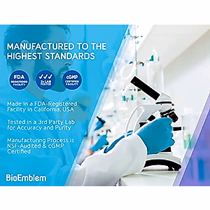 BioEmblem Triple Magnesium Complex | 300mg of Magnesium Glycinate, Malate, & Citrate for Muscles, Sleep, Calm, & Energy | High Absorption | Vegan, Non-GMO | 90 Capsules