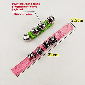 Dzrige 10 Pcs Band Wrist Bells Wrist Jingle Bells Ankle Jingle Bells Musical Tambourine Rhythm Percussion Instrument Birthday Gifts Christmas Party Favors Toys for Kids