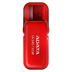 ADATA UV240 Easy-Flip 32GB USB Flash Drive Red (AUV240-32G-RRD)