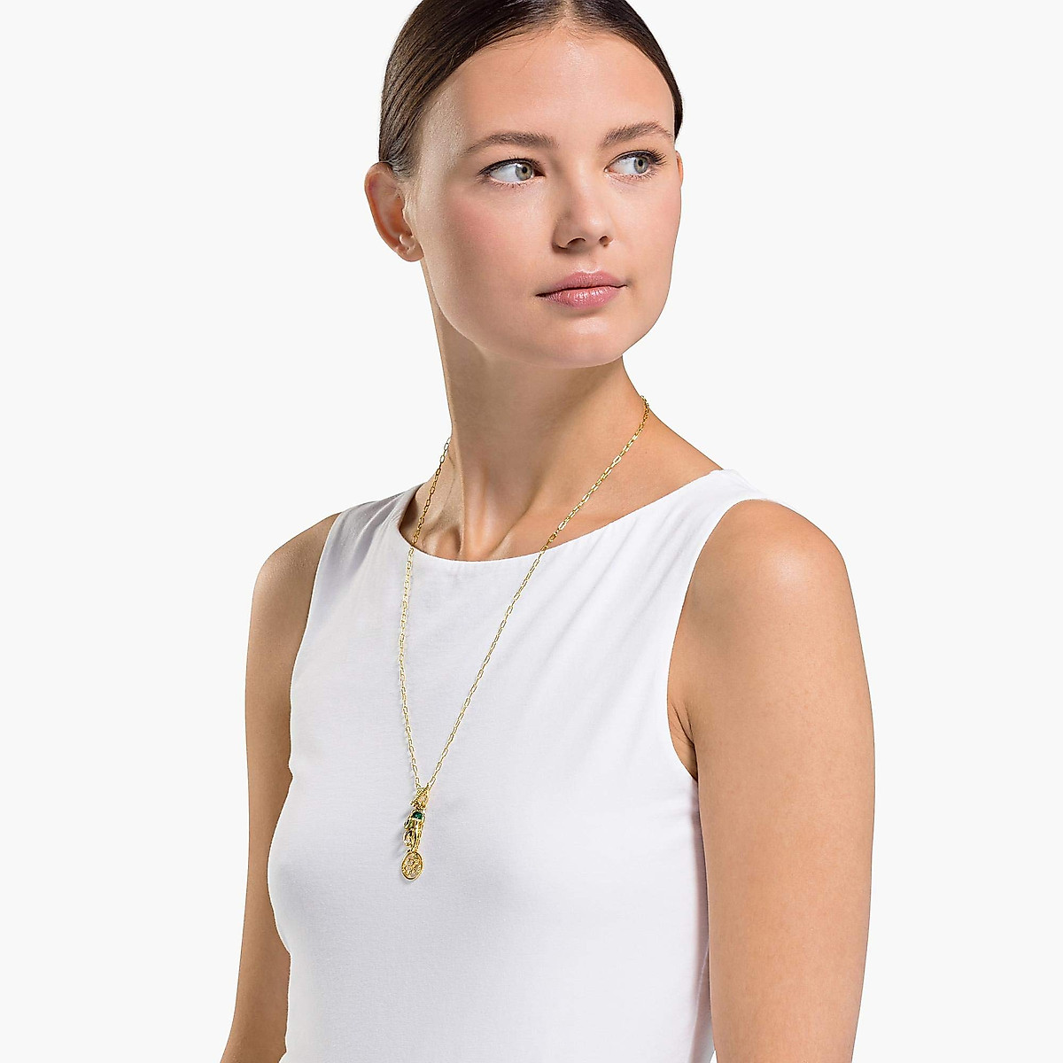 SWAROVSKI Symbolic Hand OM Pendant Necklace Light Multi/Green One Size