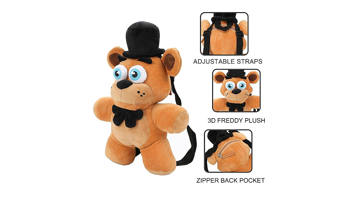 FNAF Freddy Fazbear Plush Mini Backpack - Collectible & Fun Accessory