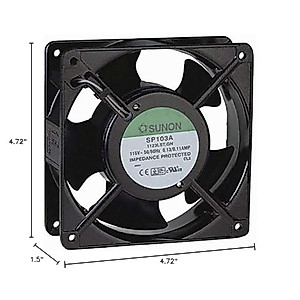 For SUNON SP103A 1123LST.GN 115V 0.14A 12CM 12038 cooling fan