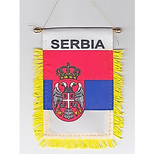 Serbia - Window Hanging Flag