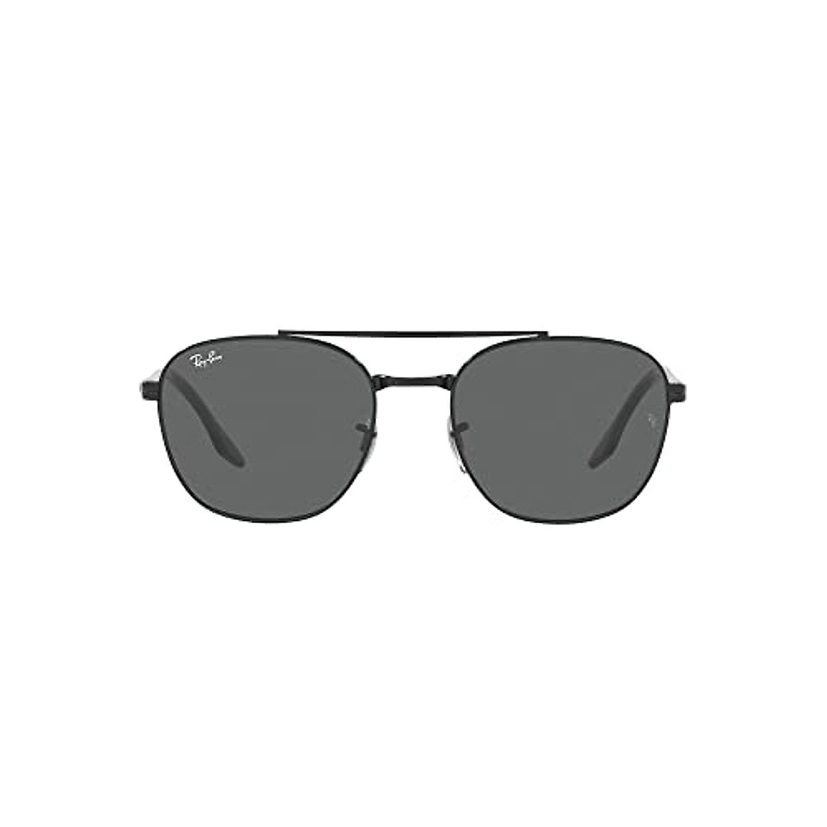 Ray-Ban RB3688 Square Sunglasses, Black/Dark Grey, 55 mm