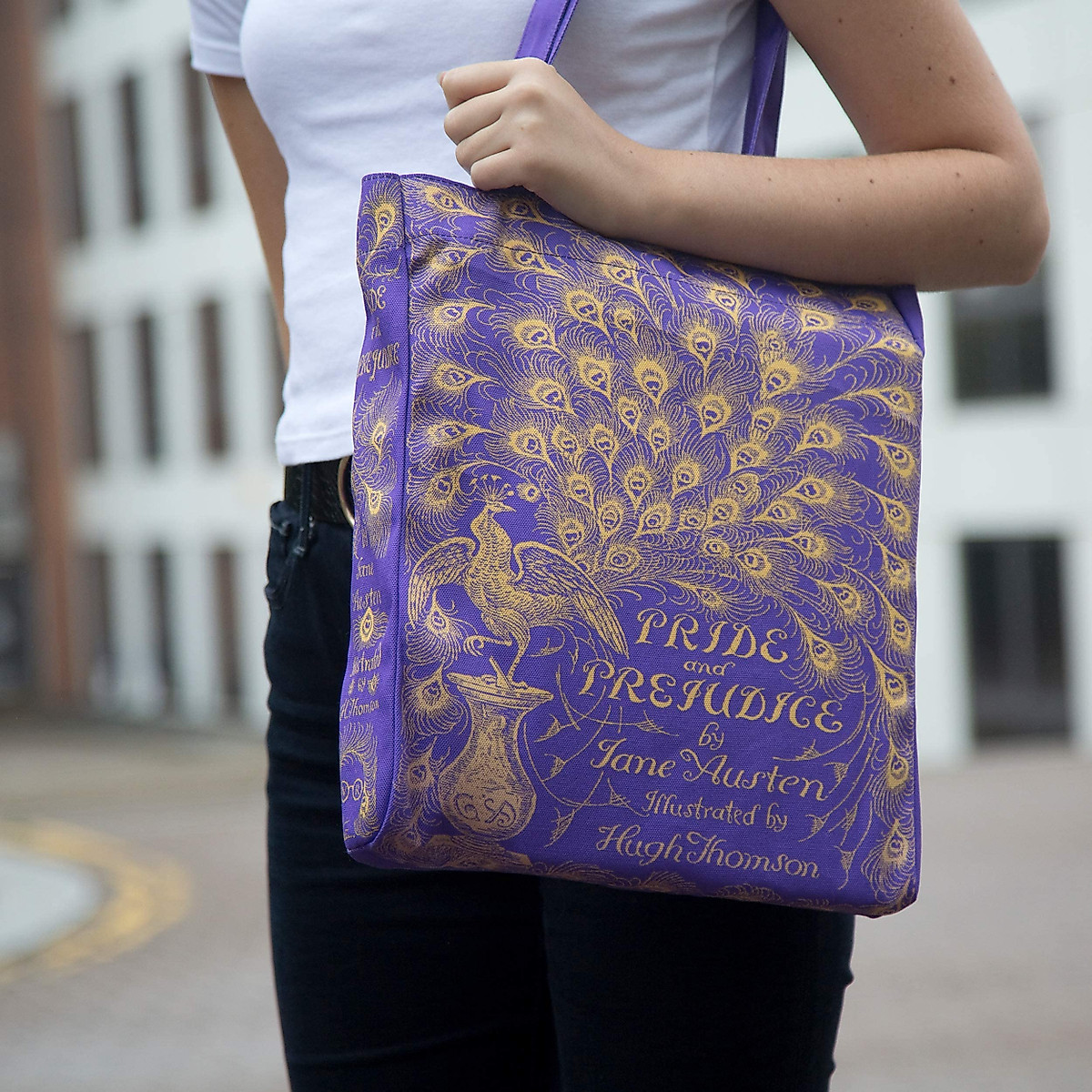 Pride and Prejudice Purple Tote Bag and Clutch Purse Bundle