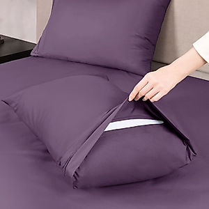 Mejoroom Twin Sheet Set - Hotel Collection Twin Sheets - Bedding Sheets & Pillowcases with Deep Pocket Fitted Sheet, Breathable, Wrinkle & Fade Resistant - 3 Piece(Purple)