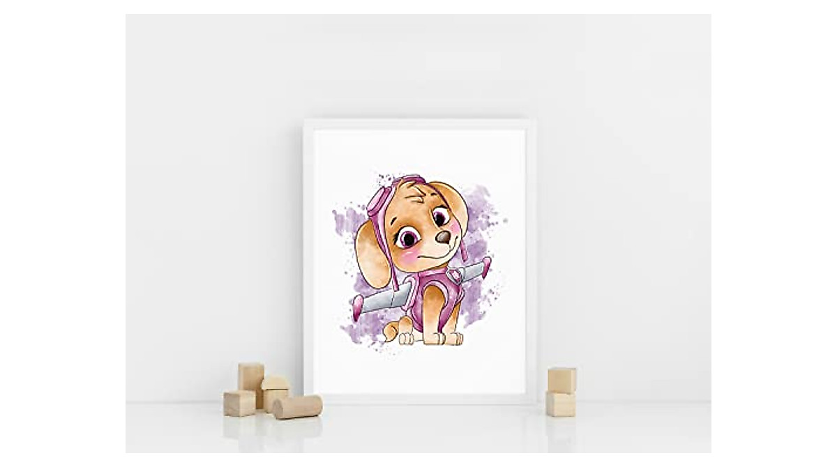 Paw Patrol Wall Decor Set of 8 - Vibrant Kids Room Art