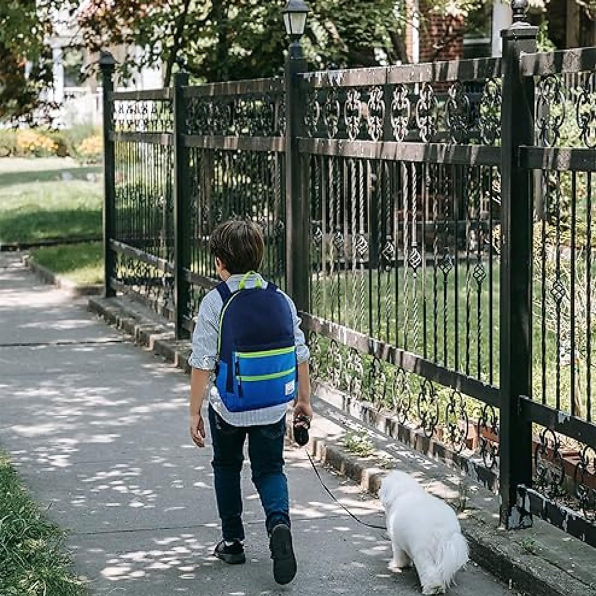 Multi-Color Back Pack with Adjustable Padded Shoulder (Navy) Medium