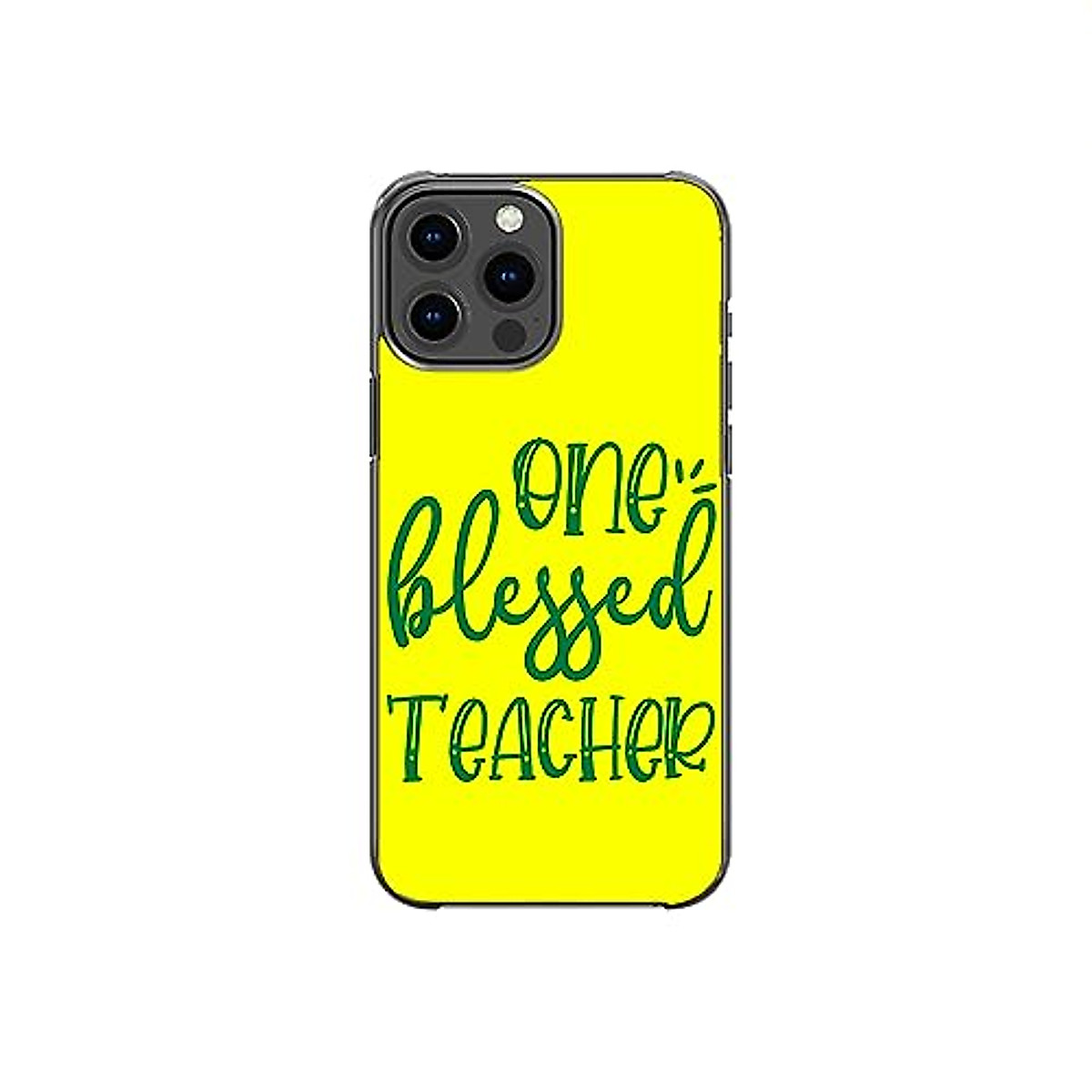 One Blessed Teacher Sweet Cute Teacher Motivational Pattern Art Design Anti-Fall and Shockproof Gift iPhone Case (iPhone 12)