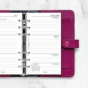 Filofax Refill, Personal/Compact Size, Week-to-View, White Paper, Ruled, English, 2023 (C68418-23) (68418-2018)