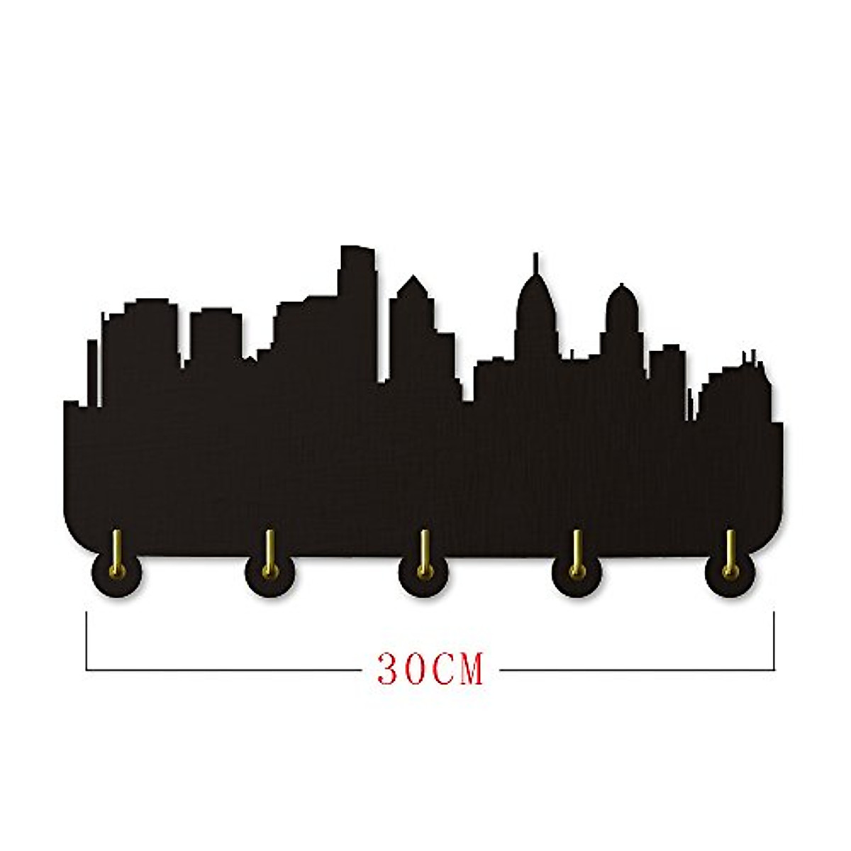 The Geeky Days America Philadelphia Skyline Tourist Attraction Modern Decor Wall Hooks Clothes Coat Robe Hooks Towel Hooks Keys Holder Bedroom Bathroom Hanger