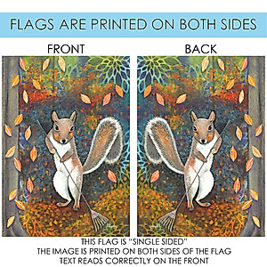 Toland Home Garden 1112495 Working Hard Fall Flag 12x18 Inch Double Sided Fall Garden Flag for Outdoor House Flag Yard Decoration