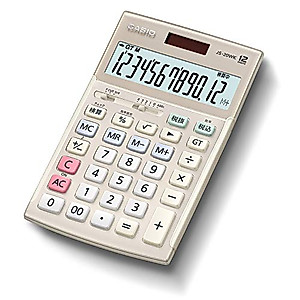 Casio full-scale practice calculator verification, tax calculation just type 12-digit JS-20WK-GD