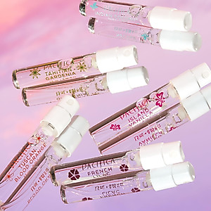 Pacifica Beauty, Wanderlust Spray Perfume Trial Set, Featuring Island Vanilla Mini, 5 Scents, Fragrance Sampler Gift Set, Natural + Essential Oils, Clean, Vegan + Cruelty Free