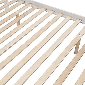 Twin Over Full Beds with Storage Stairs, Solid Wood Bunk Beds with Guard Rail for Kids,Teens,Boys,Girls,Adults