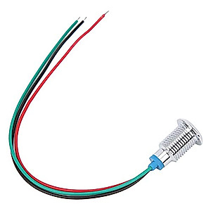 LED Pilot Indicator, LED Pilot Light Bulbs Lamp IP66 6mm LED Lamp with Wire Pilot Dash Directional Car Truck Boat with Wire LED Indicator Light(Red Green)