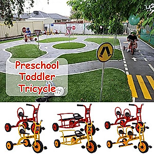 Kids Tricycle for Rider Ages 2+,Daycare Preschool Kids Trike Big Wheel Tricycle,Boys Girls Pedal Tricycle Kids Outdoor Playground Equipment,Front Big Wheel,Carbon Steel Frame,Inflation-Free Wheel