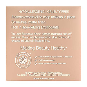 Mineral Fusion Setting Powder, Hypoallergenic, Paraben Free, 0.32 Ounce (Packaging May Vary)