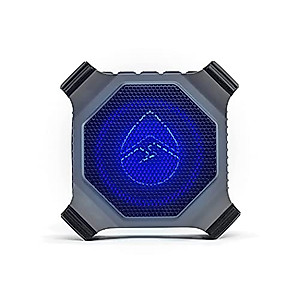 ECOXGEAR EcoEdge Plus GDI-EXEGPL410 Rugged Waterproof Floating Portable Bluetooth Wireless 20 Watt Smart Speaker with Bottle Opener and LED Party Lights (Gray) (Renewed)