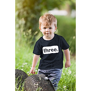 3rd Birthday Shirt boy Third Outfit 3 Year Old Toddler Gift Baby Tshirt Party Shirts (Charcoal Black, 3 Years)
