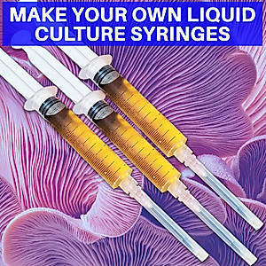 Mushroom Liquid Culture Premix 100 Grams - Evviva Sciences – Make Liters of Your Own Mushroom, Mycelium Liquid Cultures - Professional Lab Performance - Excellent for Mycology Projects