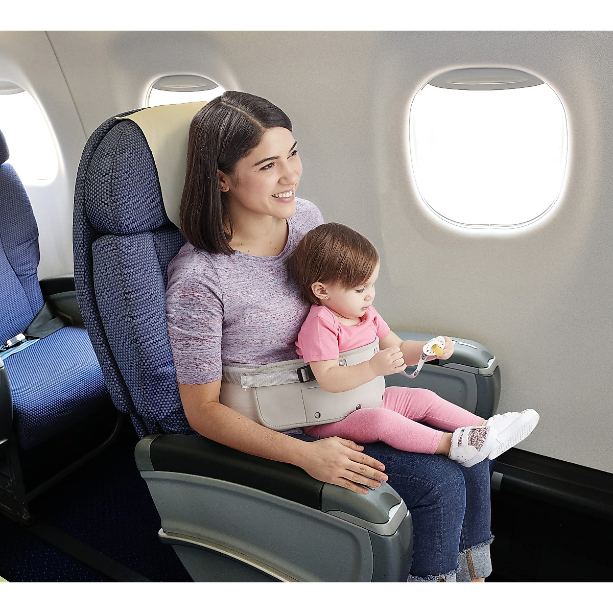 Primo LapBaby - Ergonomic, Adjustable, and Portable Infant Seating Aid for Travel, Feeding, and Working from Home with Animal Print Drop Cloth