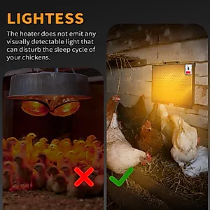 Ziopetru Chicken Coop Heater, Winter Poultry Warmer Coop Heater, Radiant Coop Heating Panel 9ft Anti-bite Cable, Suitable for Keeping Chickens Dogs Cats and Other Pets Warm