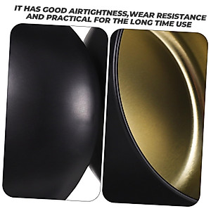 Anneome 12pcs Empty Candle Tins Belly Candle Tins Lids Metal Candle Jar DIY Scented Candle Tins Aromatherapy Candle Small Tins Black Leak-Proof Design