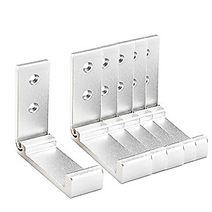 Svaitend 6 Pcs Folding Coat Hook Space Aluminium Towel Hook Wall Mounted Retractable Hook (Silver)