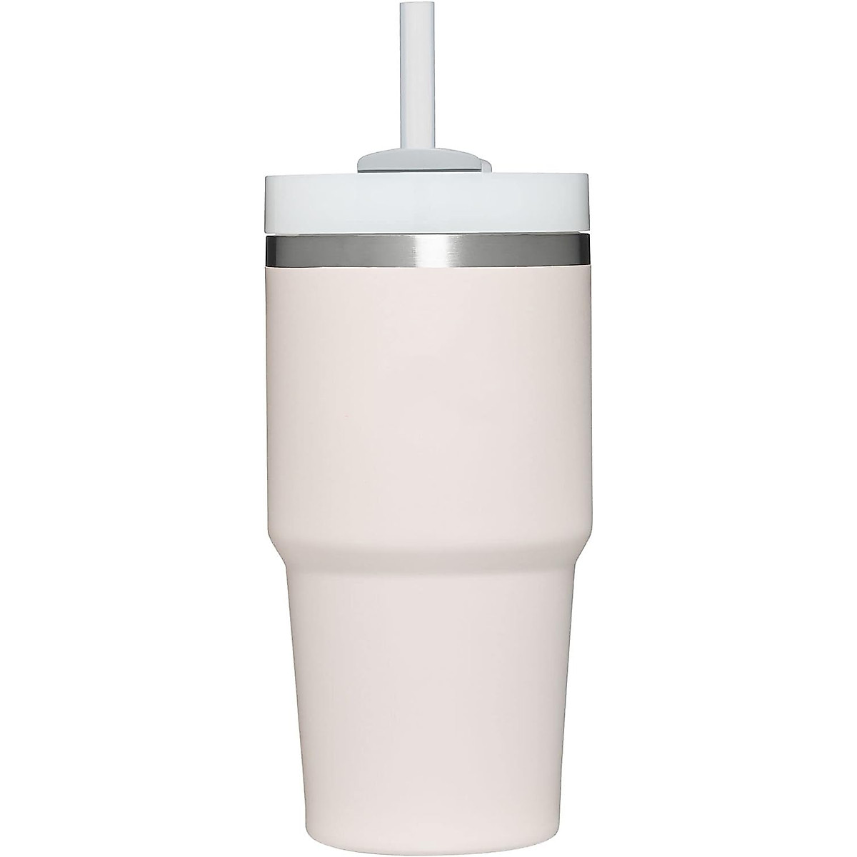 YOUEXPERT 20 oz Tumbler with Straw, Insulated Tumblers with Lid and Straw, 20 oz Cup Stainless Steel Mini Outdoor Sports Travel Tumblers - rose quartz