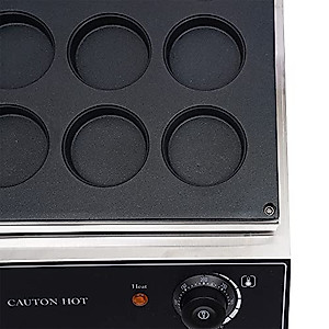 DYRABREST Commercial Electric Red Bean Cake Baker, Nonstick Waffle Maker Machine, 110V Stainless Steel Waffle Iron Maker, with Temperature and Time Control for Restaurant, Cafe Tea Shop, Snack Bar