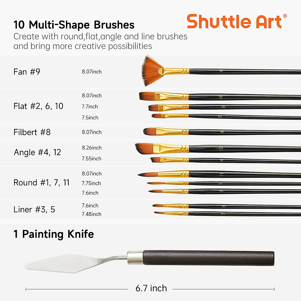 Shuttle Art Acrylic Painting Set, 59 Pack Professional Painting Supplies with Wood Tabletop Easel, 30 Colors Acrylic Paint, Canvas, Brushes, Palette, Complete Painting Kit for Kids, Adults, Artists