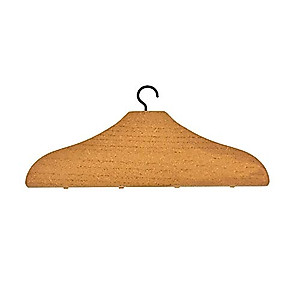 Lost & Found Wood Laundry Room Wall Decor with 4 Natural Wood Clips, Decorative and Functional Clothes-Hanger Shaped Laundry Room Organizer for Socks, Whitewashed, 13.4" W x 6.1" H