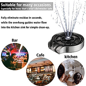 Kitchen Sink Glass Rinser Cup Rinser Kitchen Faucet Sink Glass Washer for Kitchen Sinks Stainless Steel Bottle Washer Bar Sink Accessories