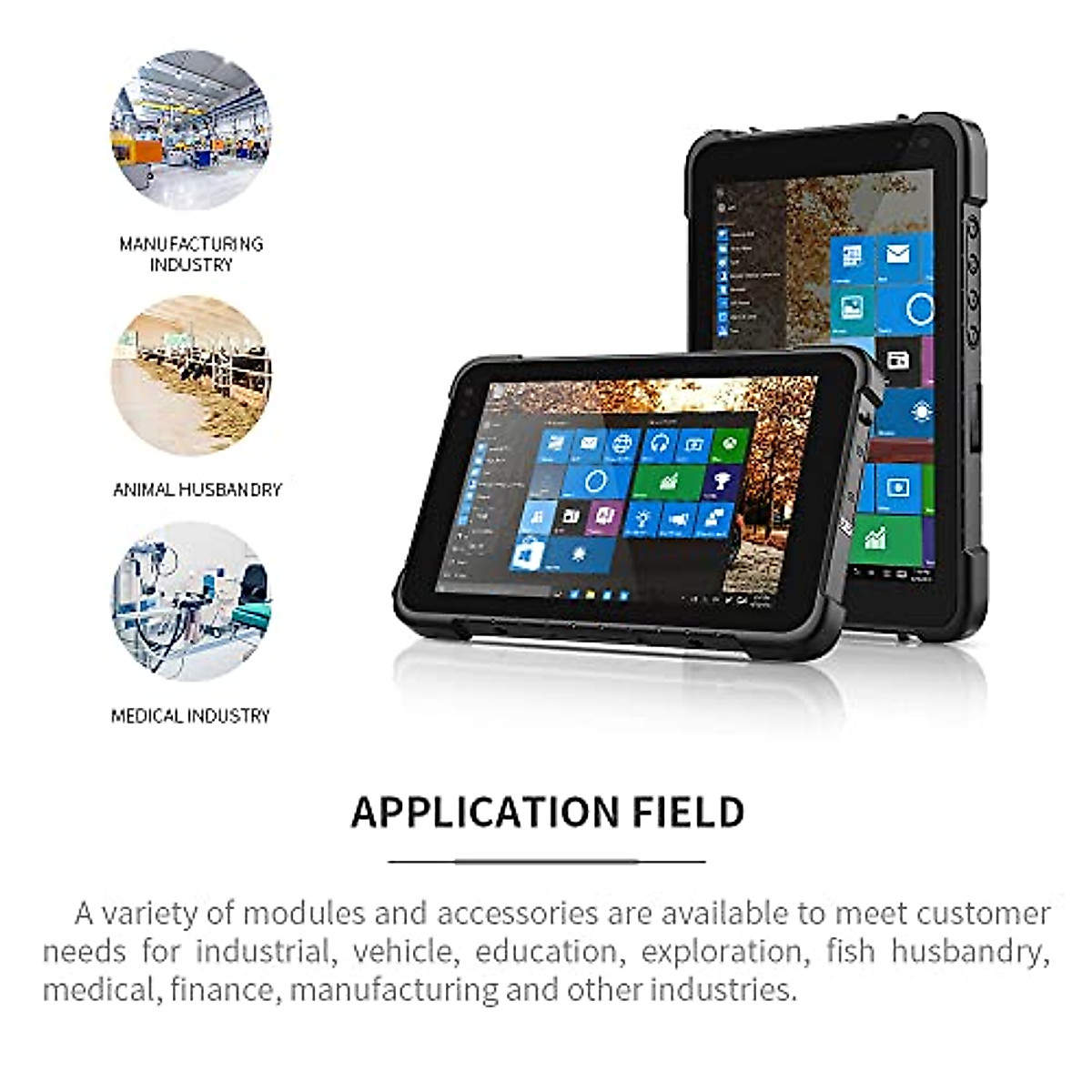 ThinKol 8" Industrial Rugged Tablet for Enterprise Mobile Field Work ...