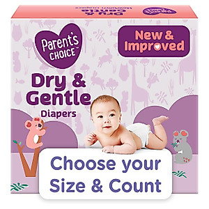 Parent's Choice Dry and Gentle Baby Diapers, Size 2, 40 Count