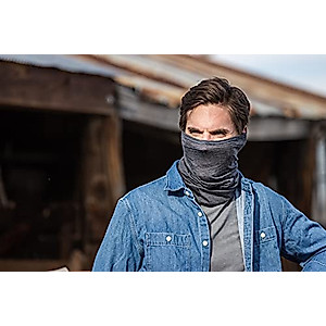 BUFF Adult Midweight Merino Wool Neck Gaiter, Headband & Winter Neck Warmer, Ski Mask & Face Shield, Worn 12+ Ways, Light Grey Mela, One Size