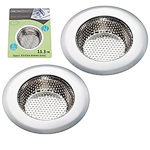 Fengbao 2PCS Kitchen Sink Strainer - Stainless Steel, Large Wide Rim 4.5" Diameter