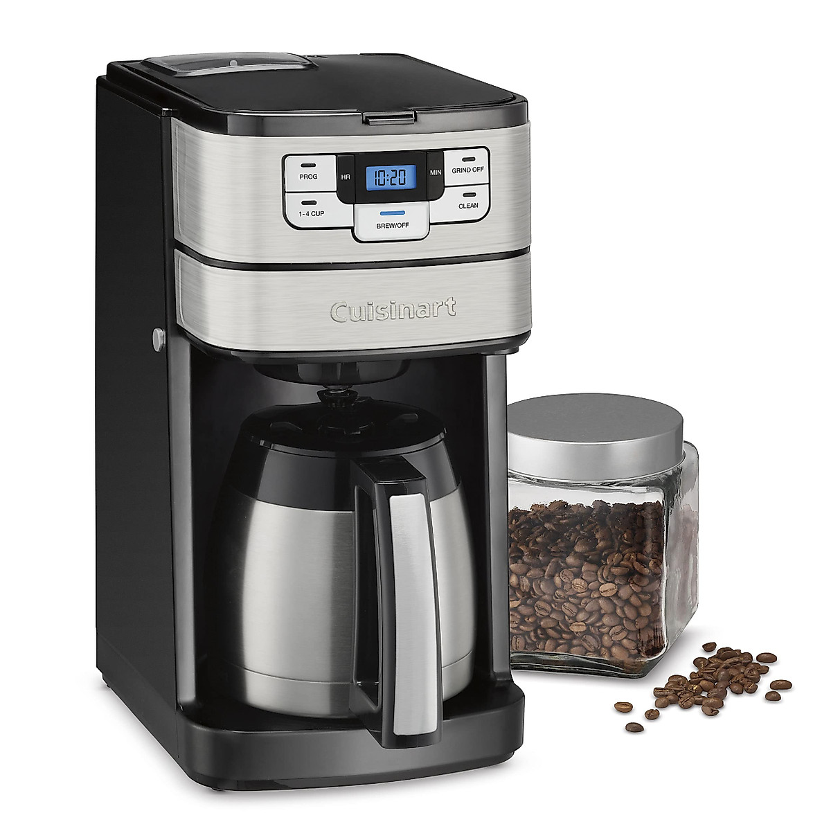 Cuisinart 10 Cup Coffee Maker with Grinder, Automatic Grind & Brew, Black/Silver, DGB-450