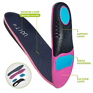 TIDU Arch Fit Shoes for Women Plantar Fasciitis Slip On Slippers Supportive Fashion Sneakers Orthopedic Boat Shoes for Diabetic Blue Size 8.5