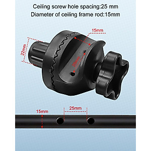 Outdoor Porch Patio Swings Plastic Fittings to Attach Canopy Frame to Swing Frame, 2 Pack