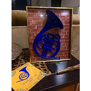 Blue French Horn/HIMYM/Prop Replica/Proposal Prop/Pop Culture Reference (16 in Wall Hanging)