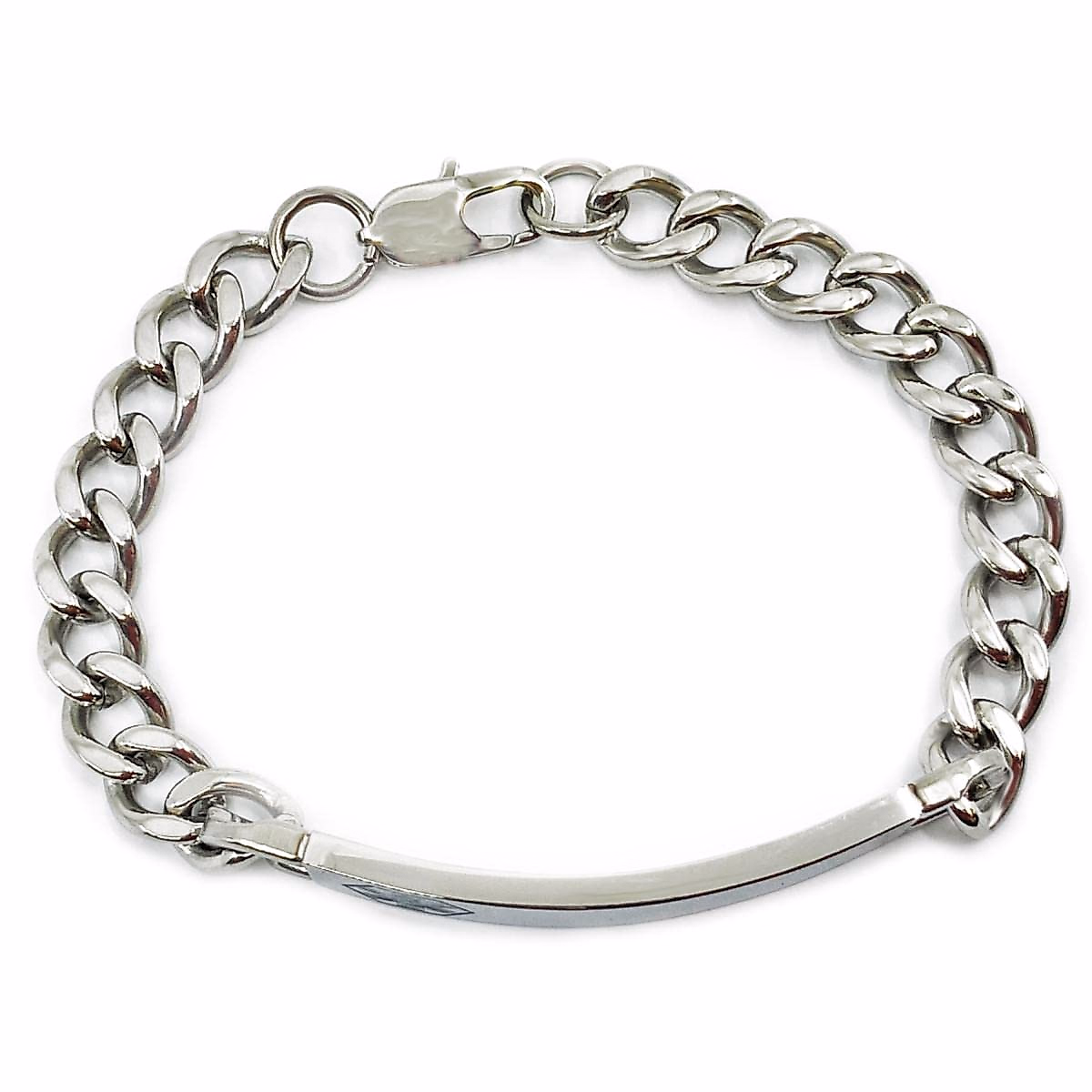 Medical Alert Bracelet - Medical Alert Bracelet for Men - Stainless Steel Traditional Style - Custom Engraved Sizes 7.0" - 9.0"