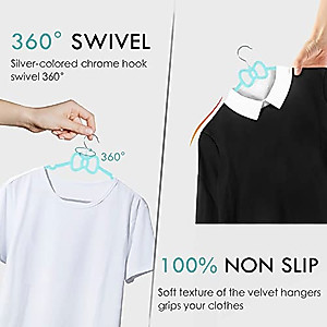 ATZJOY Kids Hangers 100 Pack Velvet Non-Slip Hangers Durable Kids Clothes Hangers for Coats, Suit, Shirt Dress, Pants & Dress Clothes(100 Pack Green)