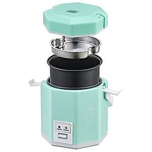 CMCNCBC Mini Rice Cooker, Electric Lunch Box, Travel Rice Cooker Small, Portable Rice Cooker, Removable Non-stick Pot, Keep Warm Function, Suitable For 1-2 People - For Cooking Soup, Rice, Stews, Grains & Oatmeal