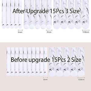 DUAIU Makeup Brushes Set Make Up Brushes Professional 15Pcs Marble Makeup Brush Set for Foundation Powder Concealers and Eyeshadow with Exquisite Marble Bucket Gift Box…