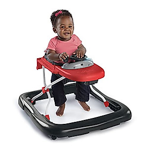 Bright Starts Ford F-150 4-in-1 Red Baby Activity Center & Push Walker with Removable Interactive Steering Wheel -Toy, 6 Months and up