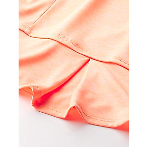 adidas Baby Girls' Short Sleeve Mélange Tee and 3-Stripes Capri Tights Set, Screaming Orange Heather, 2T