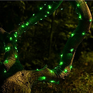 Solar Powered String Lights, 100 LED Copper Wire Lights, Waterproof Starry String Lights, Indoor/Outdoor Solar Decoration Lights For Gardens, Patios, Homes, Parties: 20 ft, Green - 4 Pack