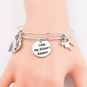 CENWA Sorority Gift I Am My Sister's Keeper Bracelet Sorority Gift For Soror Sister (Sister's Keeper br)